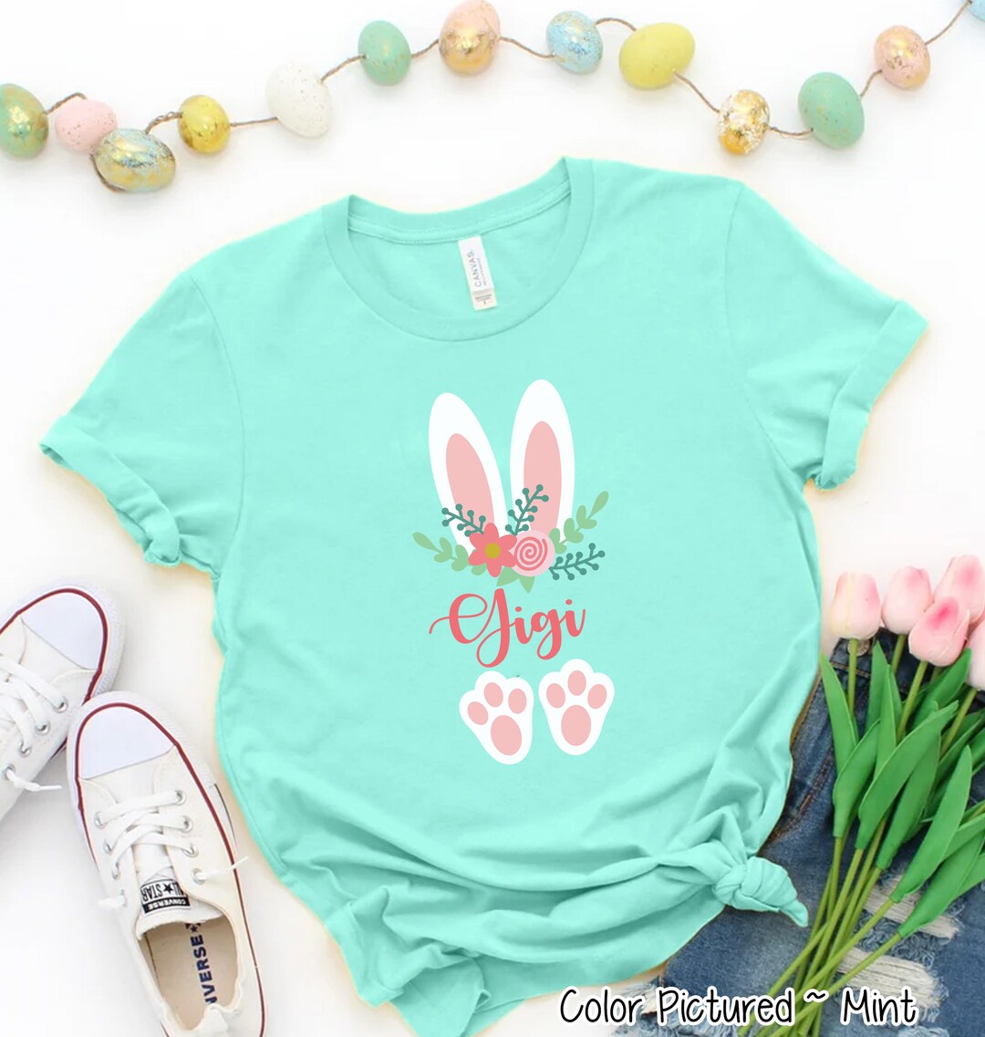 Personalized Gigi Bunny Ears Easter Shirt, Gigi Easter Gift, Easter ...