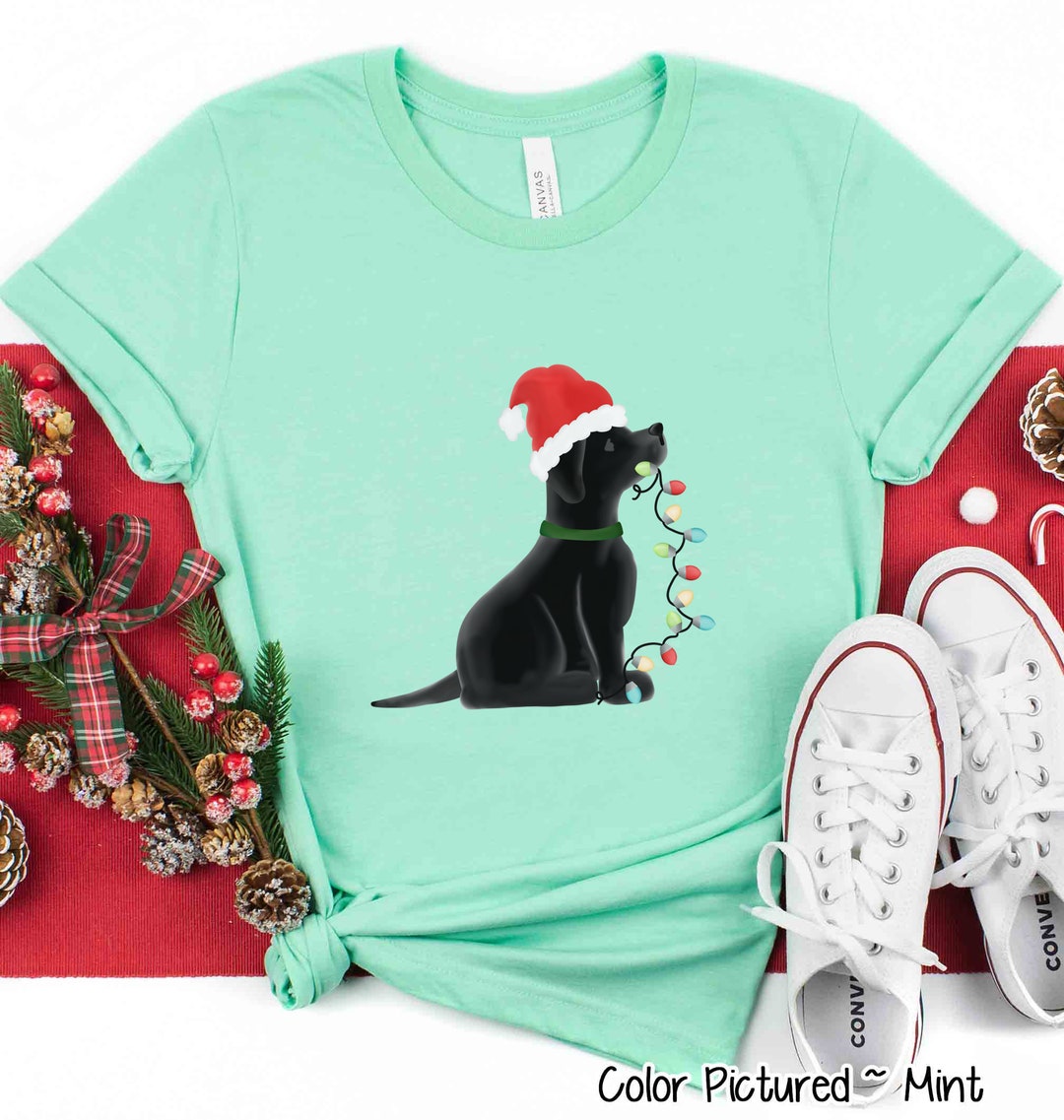Black Lab Christmas Shirt, Christmas Dog Shirt, Cute Christmas Shirts ...