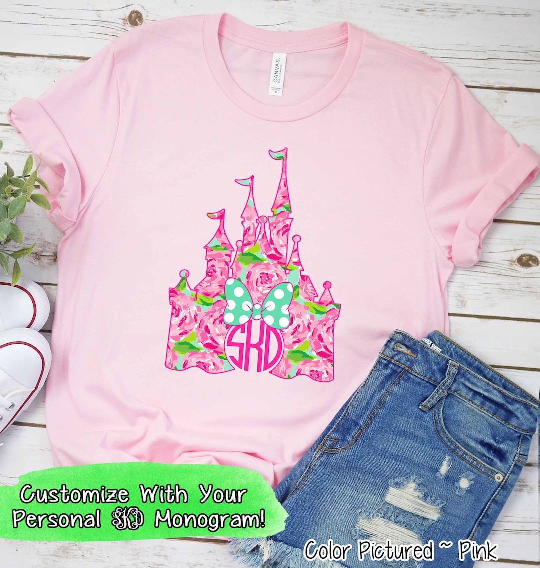 Monogrammed Lilly Castle, Minnie Bow, Magic Kingdom, Personalized ...