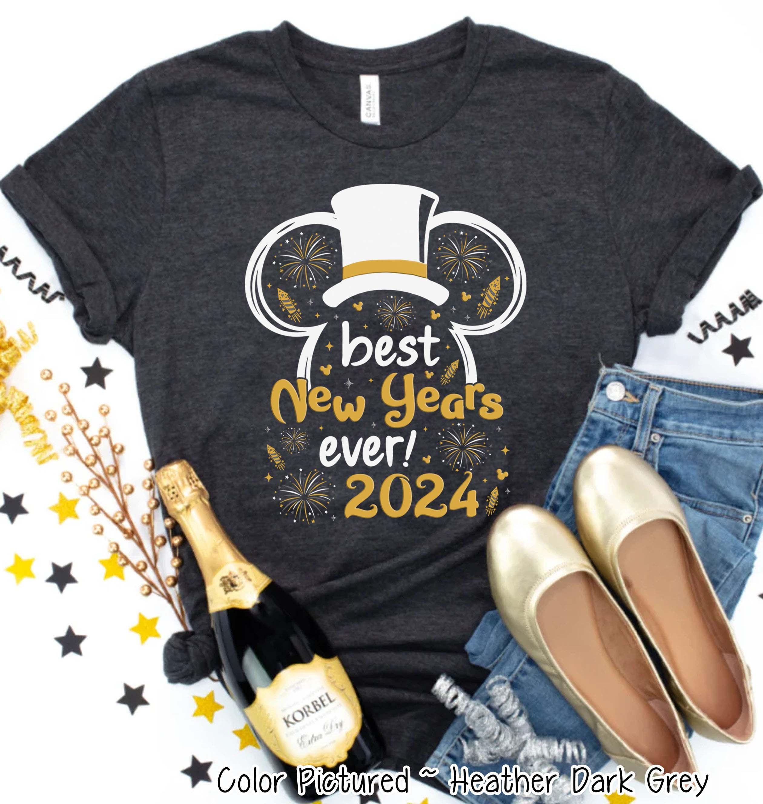 Happy New Year Minnie or Mickey Sweatshirt, Disney New Year 2024 Shirt ...