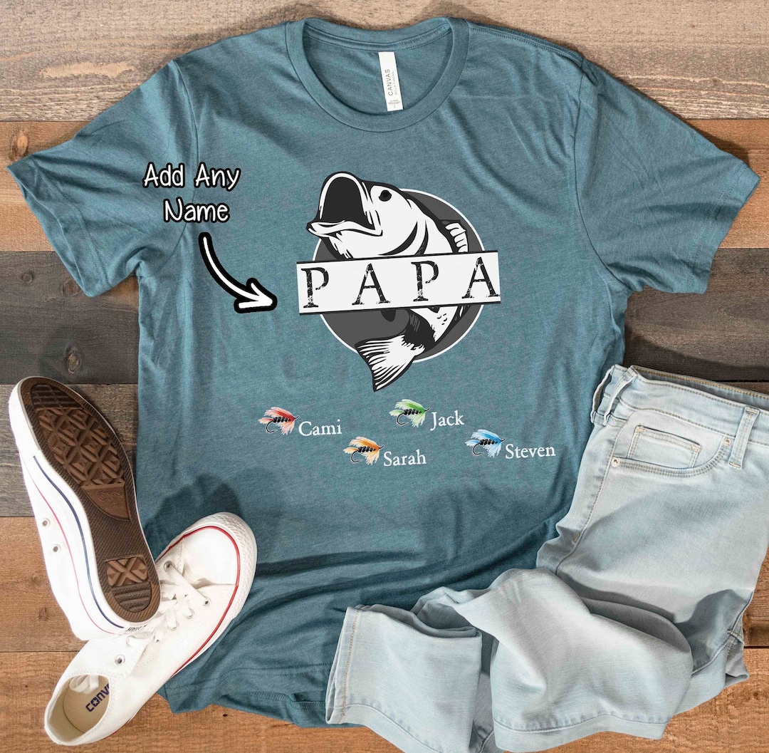 Custom Tshirt, Father Day Fishing, Gift for Dad Grandpa Papa Men Uncle ...