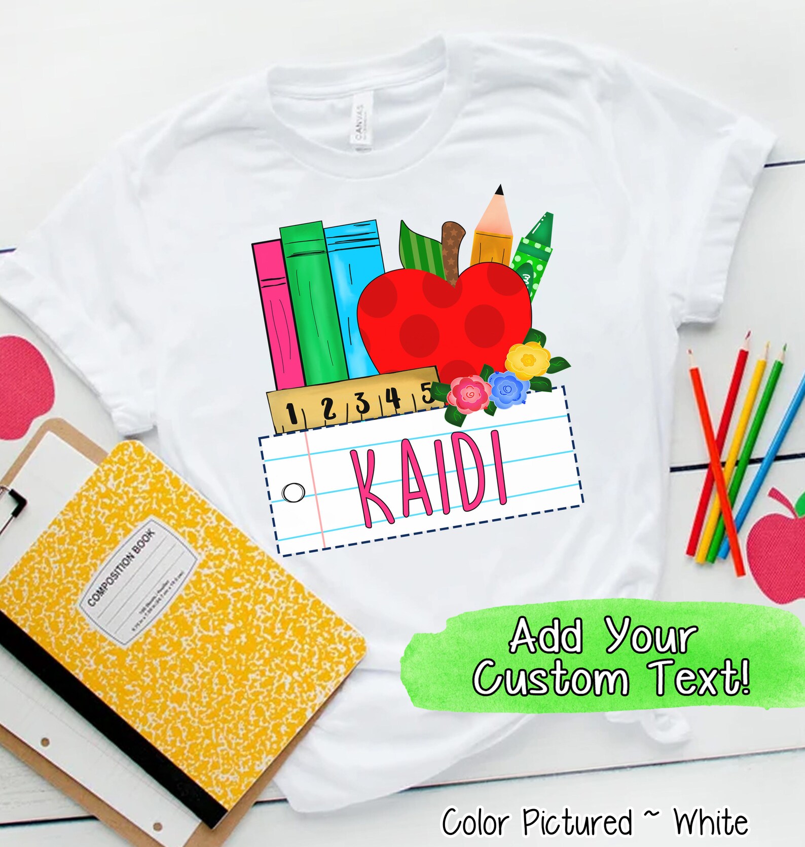 Personalized School Supplies Back to School Shirt, Toddler Back to ...