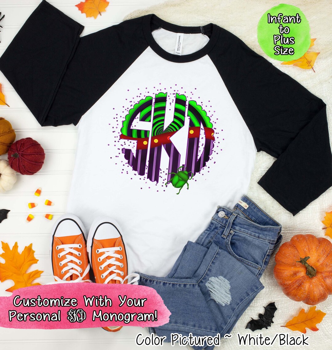 Big Mono Beetle Personalized Halloween Shirt, Monogram Halloween Shirt ...
