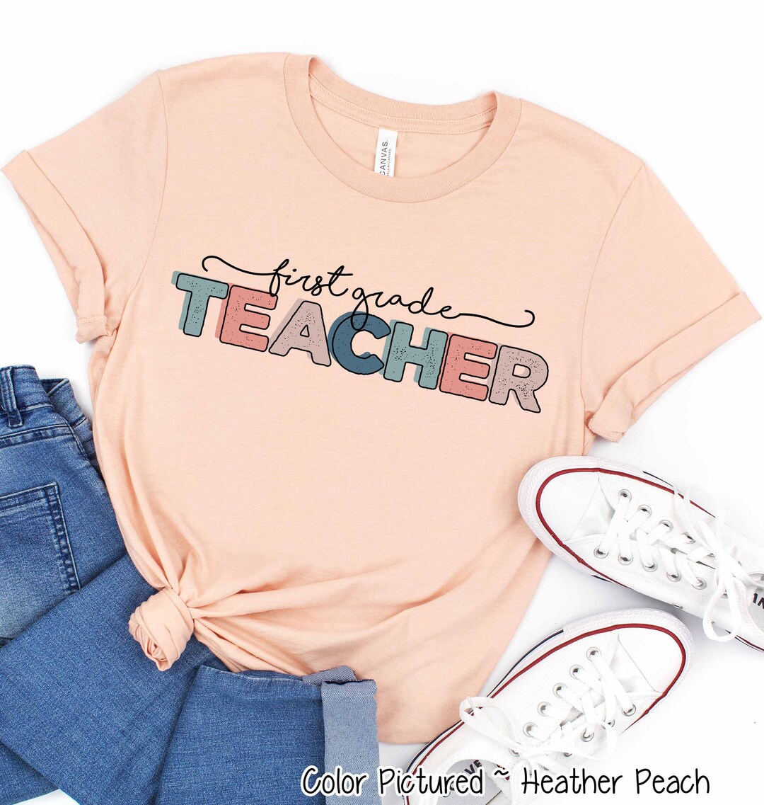 Distressed 1st Grade Shirt, First Grade Teacher Team Shirts, Gifts for ...
