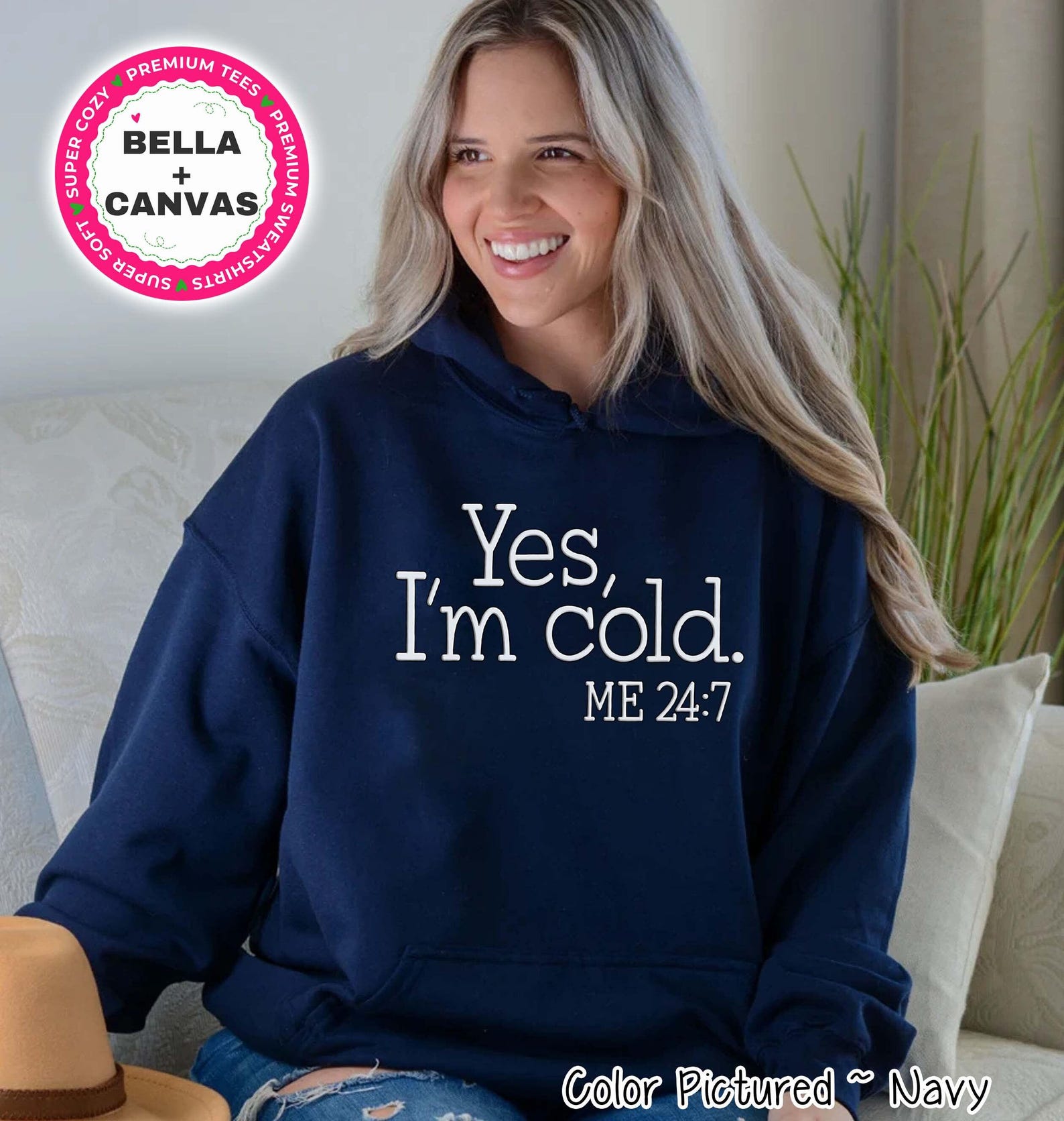 Yes I'm Cold Sweatshirt, Cute Winter Sweatshirt, Freezing Season Hoodie ...