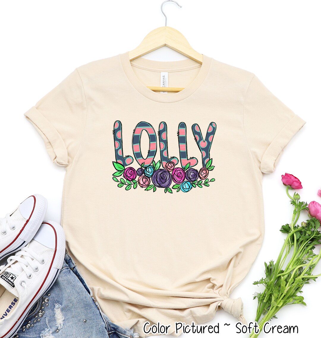 Stripe Dot Doodle Lolly Shirt, Custom Lolly Shirt, Lolly Cute T Shirt ...