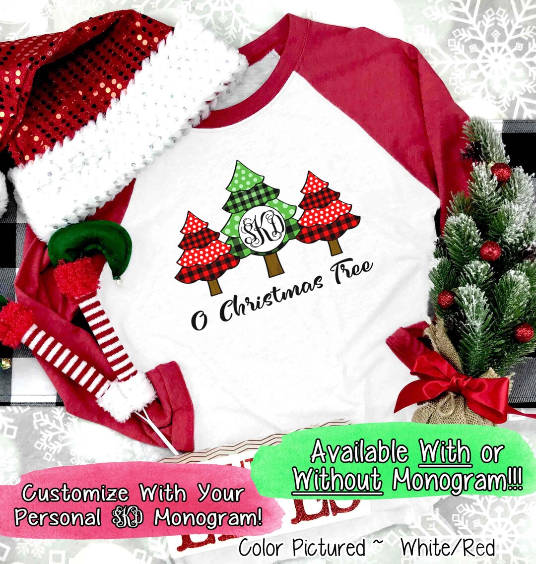 O Christmas Tree Shirt, Personalized Womens Christmas Shirt,holiday ...