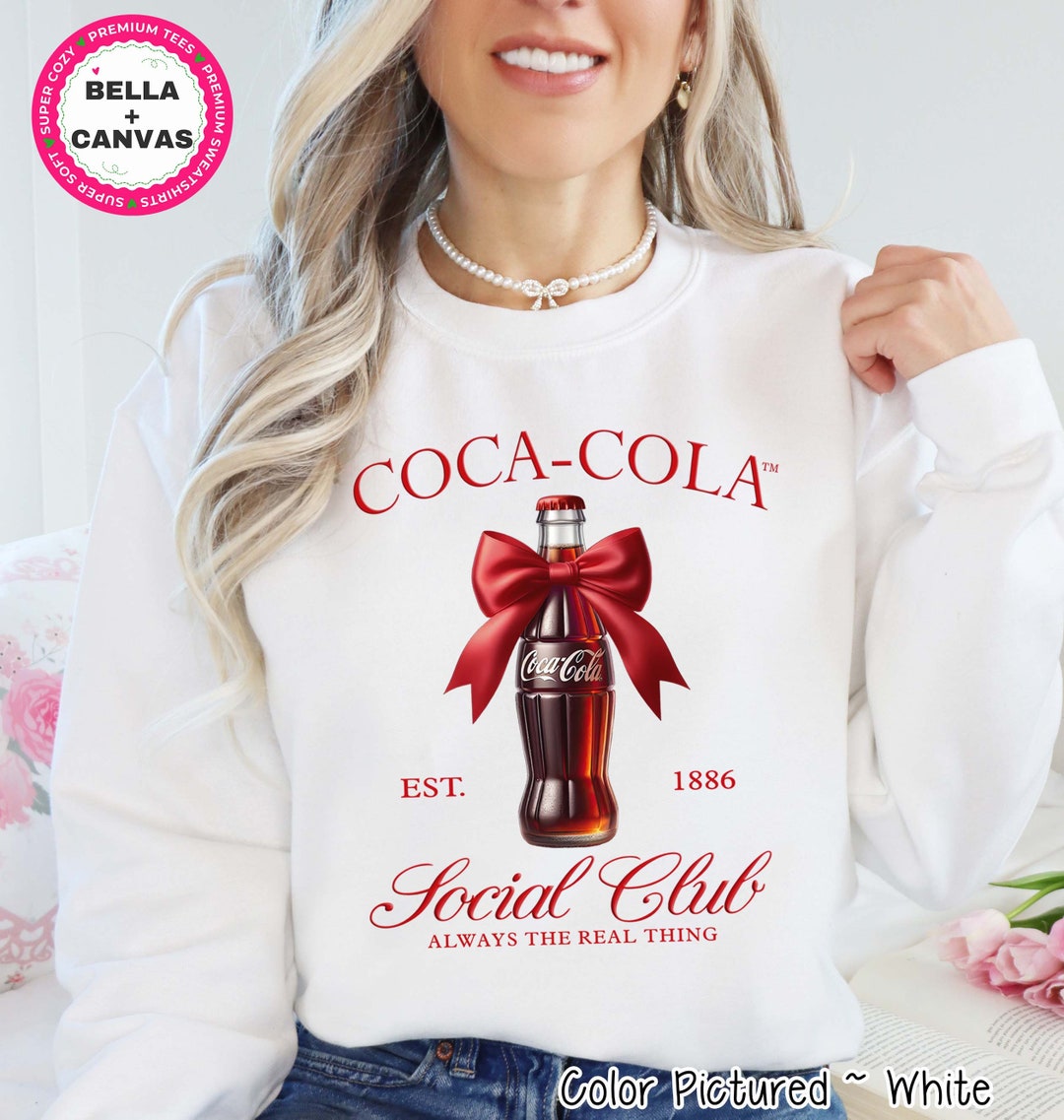 Coquette Coke Sweatshirt Red Bow Coke Shirt Coke Social Club Tee Trendy ...