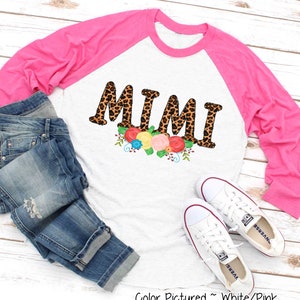 Leopard Print Mimi Shirt, Custom Mimi Shirt, Mimi Cute T Shirt, Gift ...