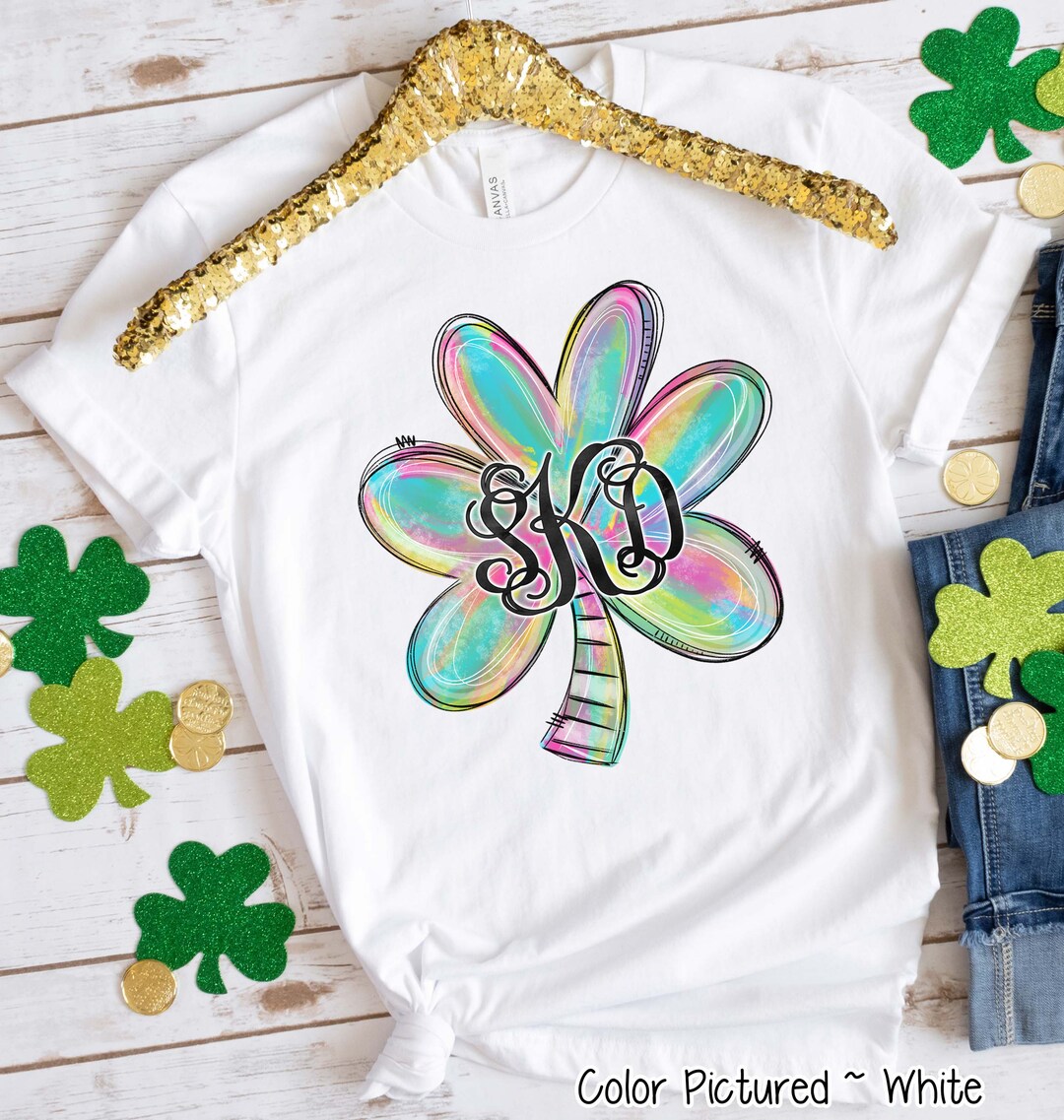 Monogram St Patrick's Day Shirt,personalized Shamrock Shirt,saint ...