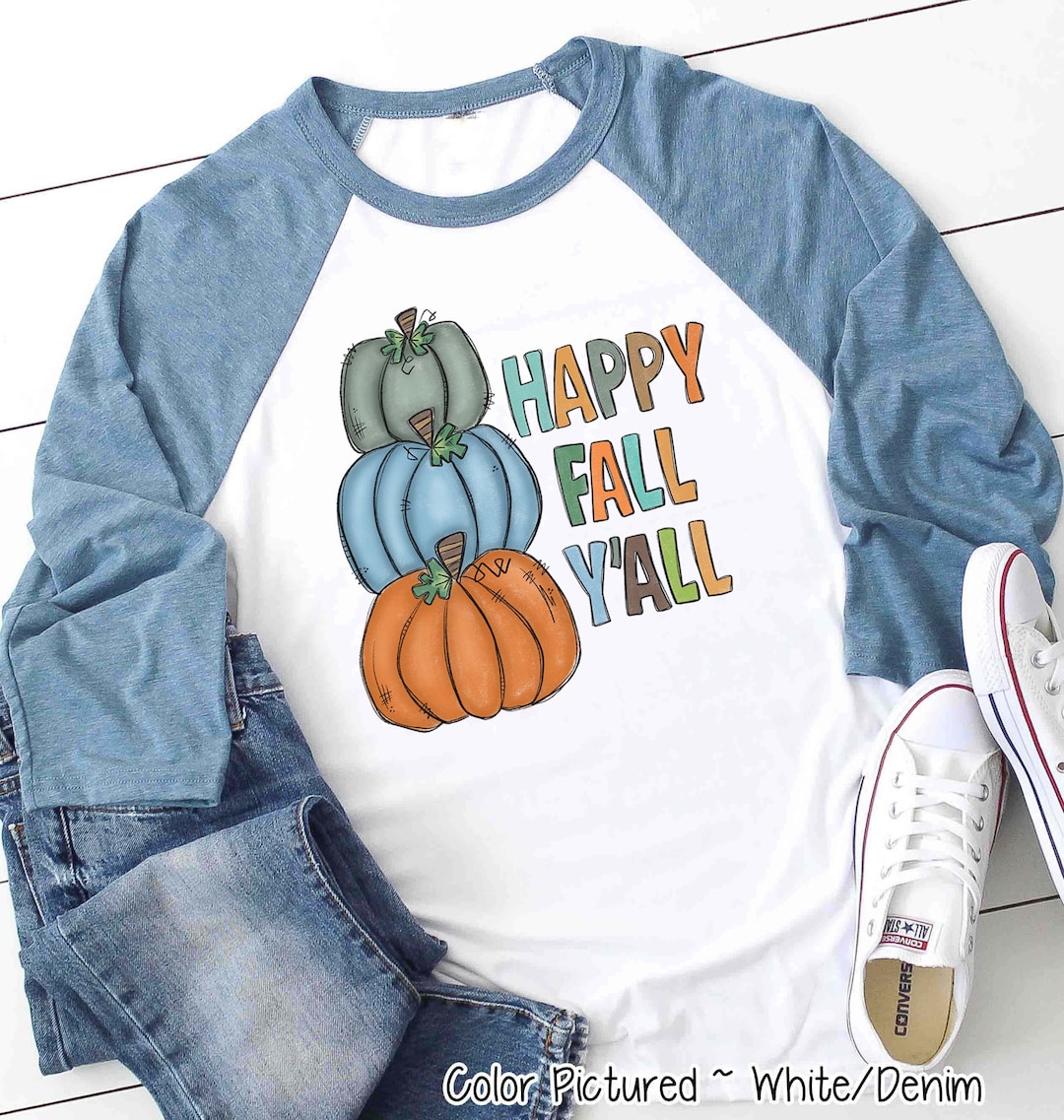 Distress Happy Fall Pumpkin Shirts, Fall Shirt for Her, Cute Fall ...