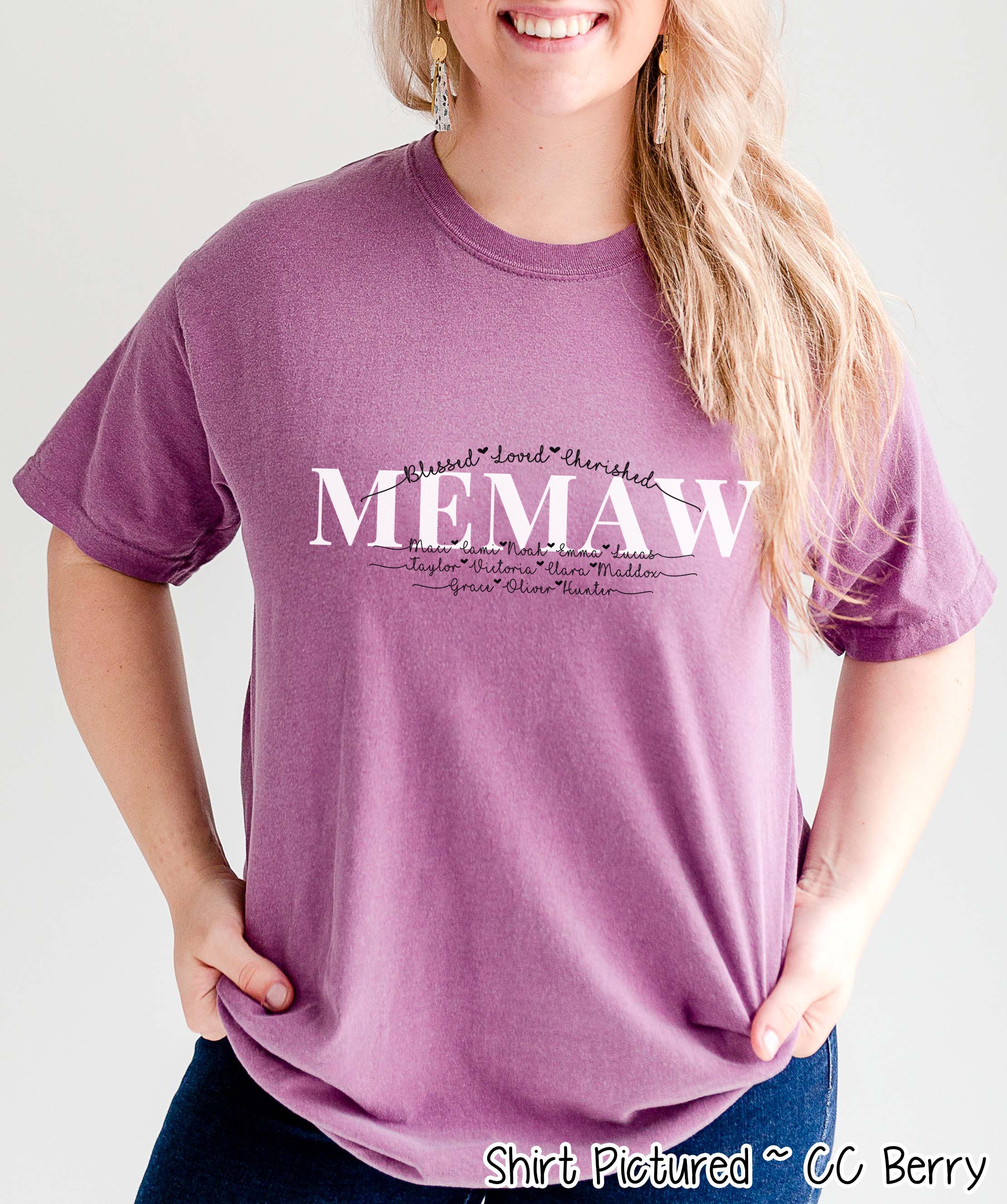 Custom Memaw Shirt Kids Names Shirt Mothers Day Gift For Her | Etsy Custom Memaw Shirt Kids Names Shirt Mothers Day Gift For Her | Etsy