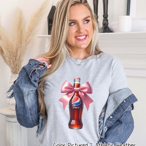 Coquette Pepsi Sweatshirt, Pink Bow Pepsi Shirt, Cute Preppy Pink Bow ...