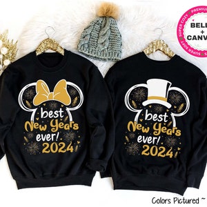 Happy New Year Minnie or Mickey Sweatshirt, Disney New Year 2024 Shirt ...
