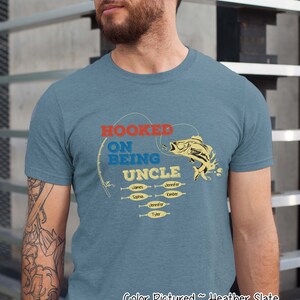 Custom Fishing Uncle Shirt, Personalized Uncle Shirt With Kids Names ...