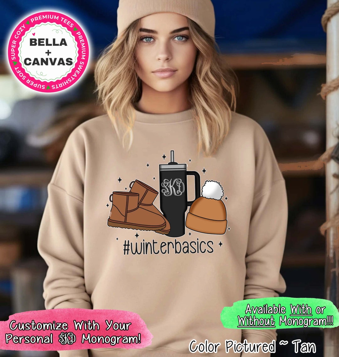 Personalized Winter Basics Sweatshirt,monogram Sweater,winter ...