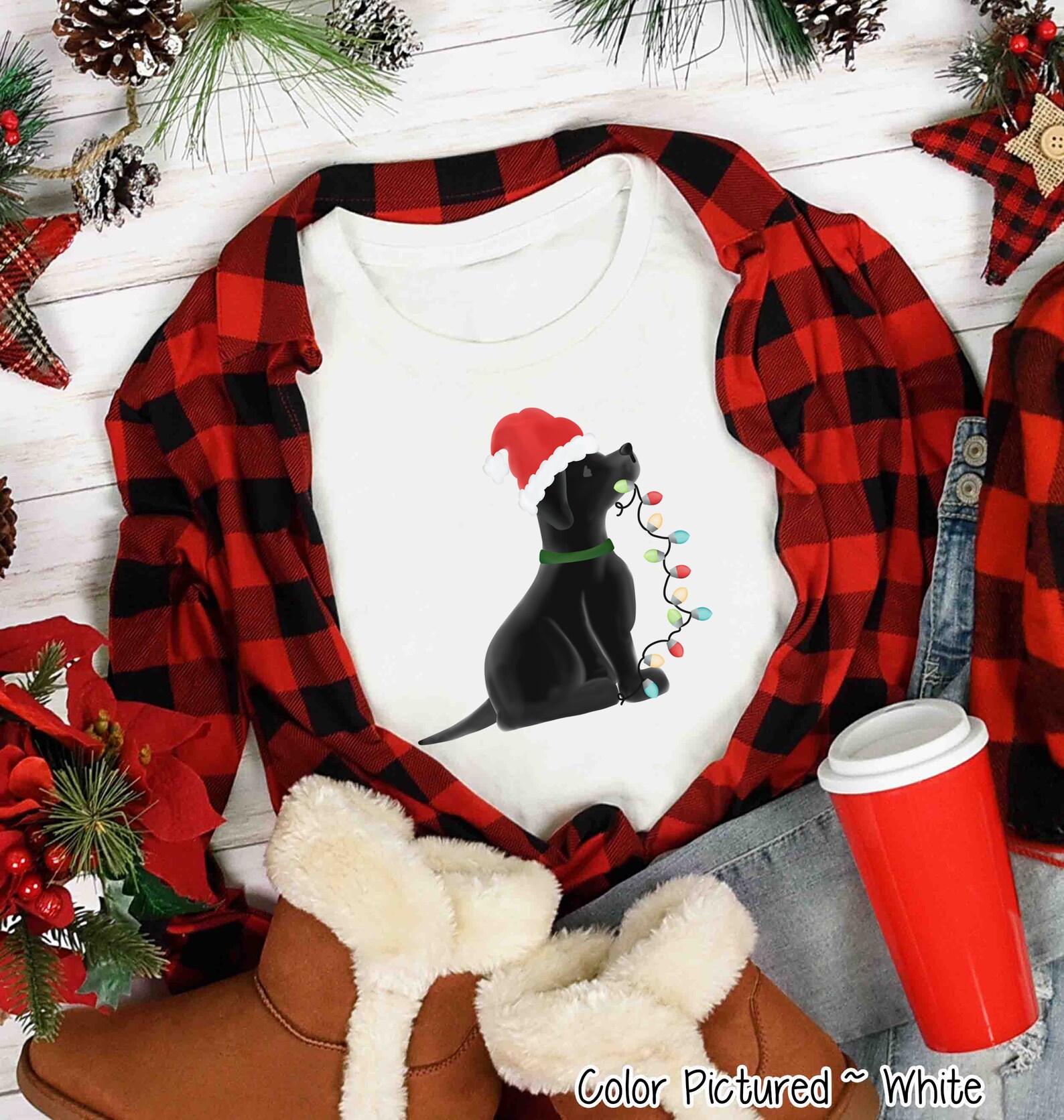 Black Lab Christmas Shirt Christmas Dog Shirt Cute Christmas - Etsy