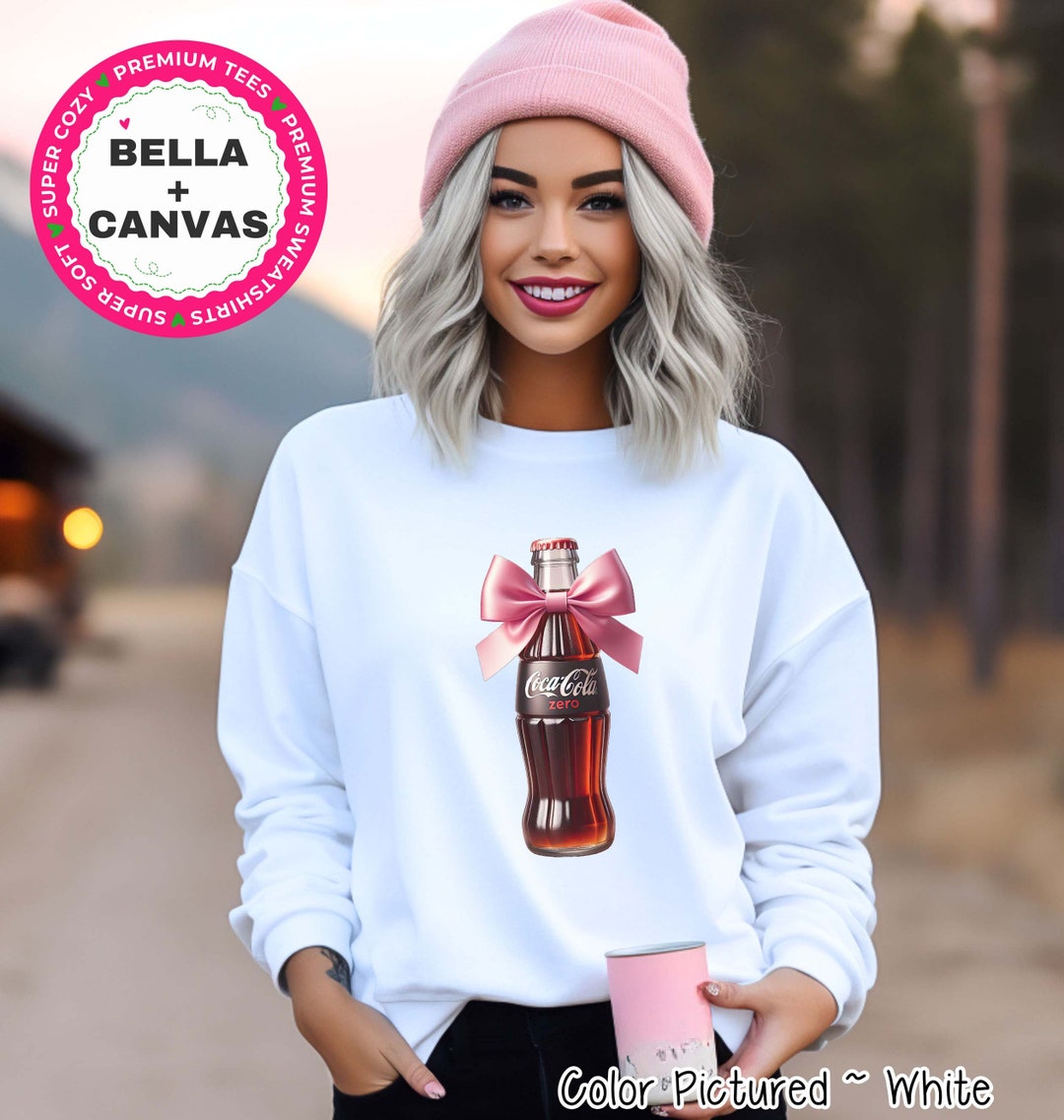 Coquette Coke Zero Sweatshirt, Pink Bow Coke Zero Shirt, Preppy Pink ...