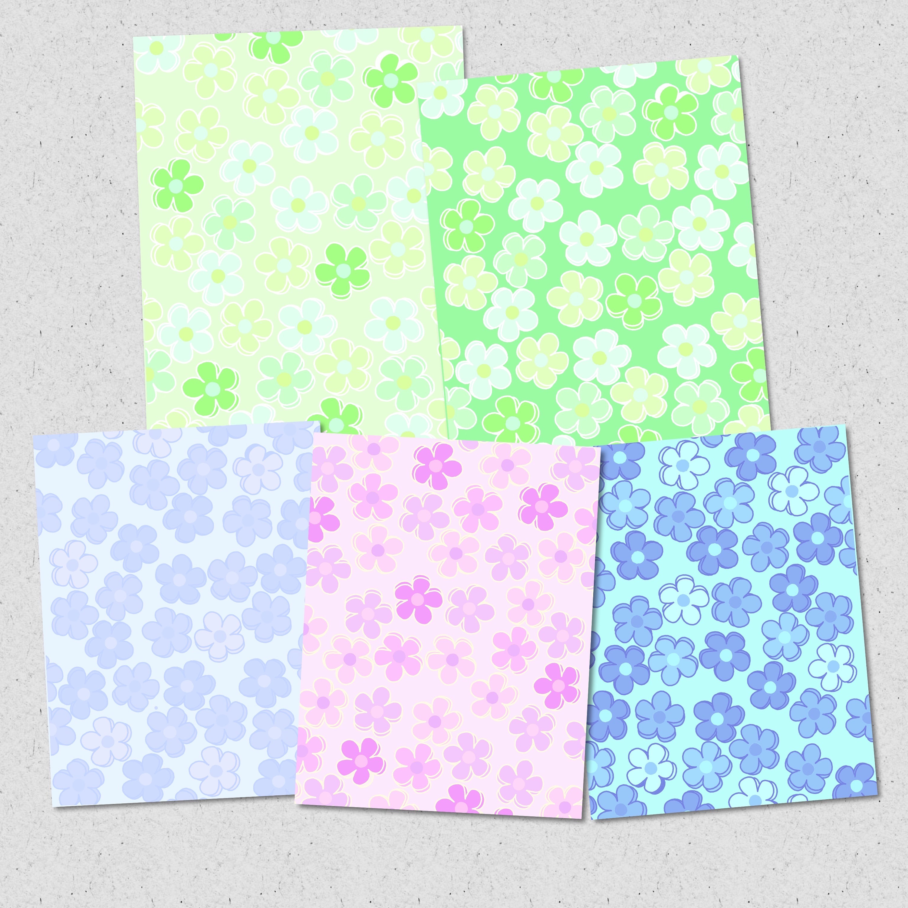 16 Pack Flower Digital Download Paper Desgins - Etsy Australia
