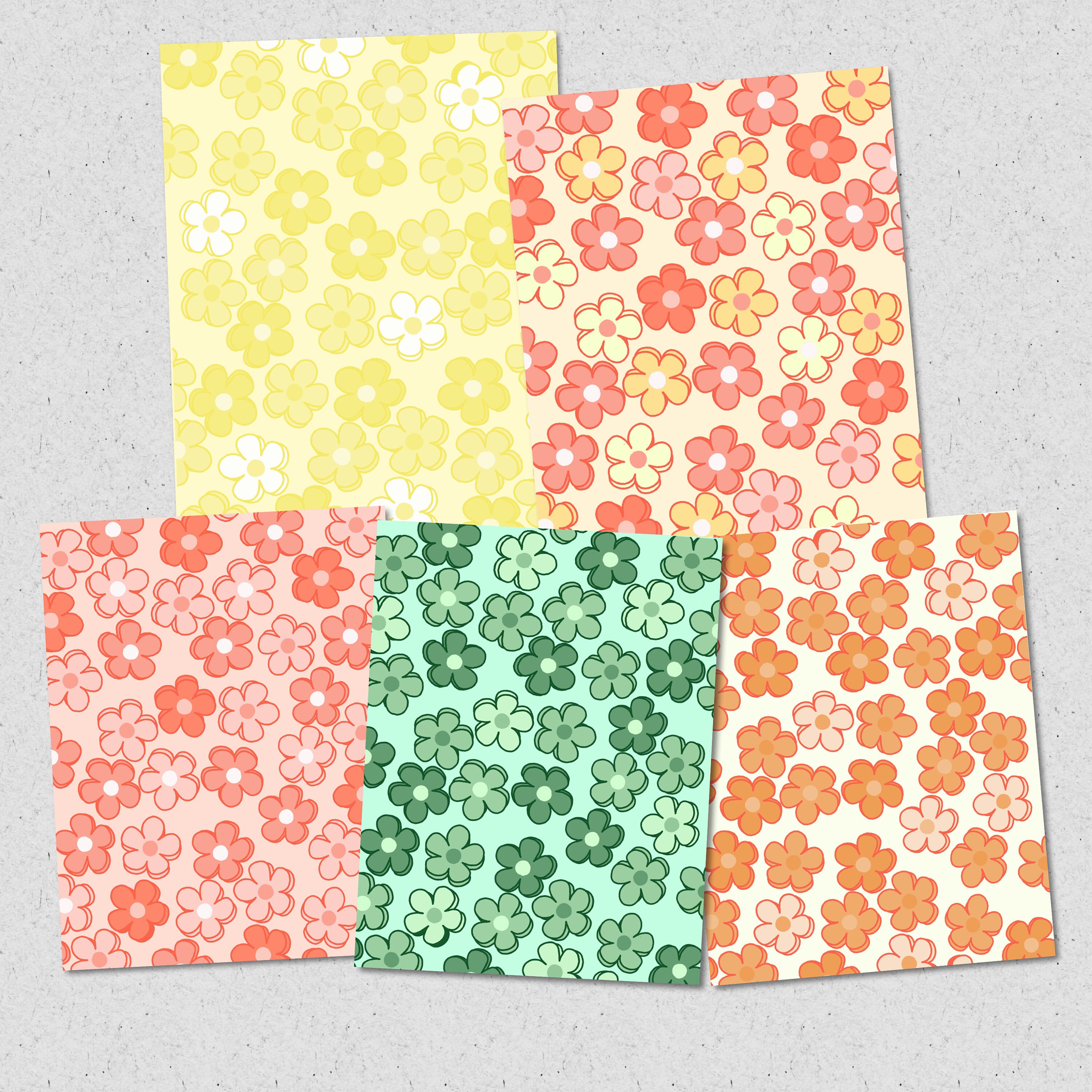16 Pack Flower Digital Download Paper Designs - Etsy Australia