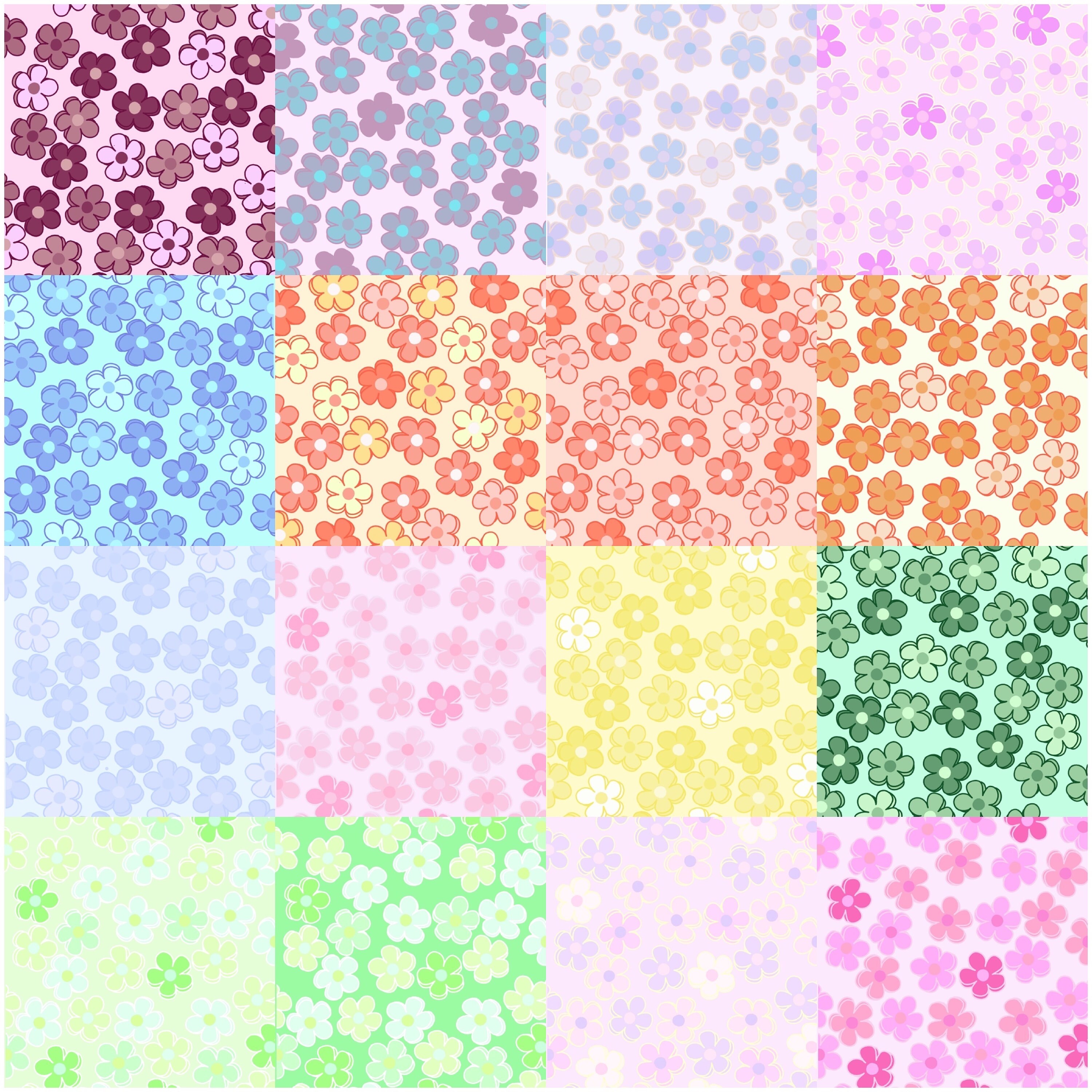16 Pack Flower Digital Download Paper Designs - Etsy Australia