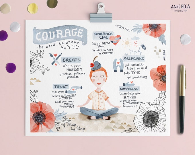 Courage Print - Etsy