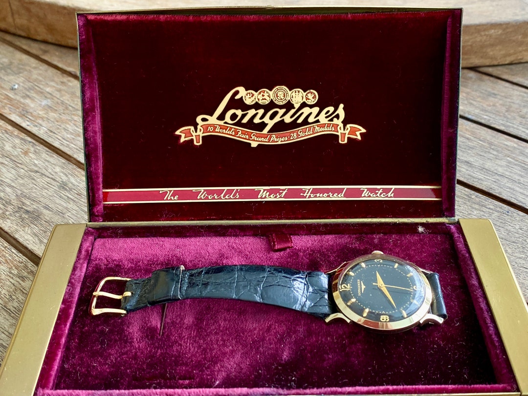 Solid 14K Gold 1950s Longines Men's Watch - Etsy