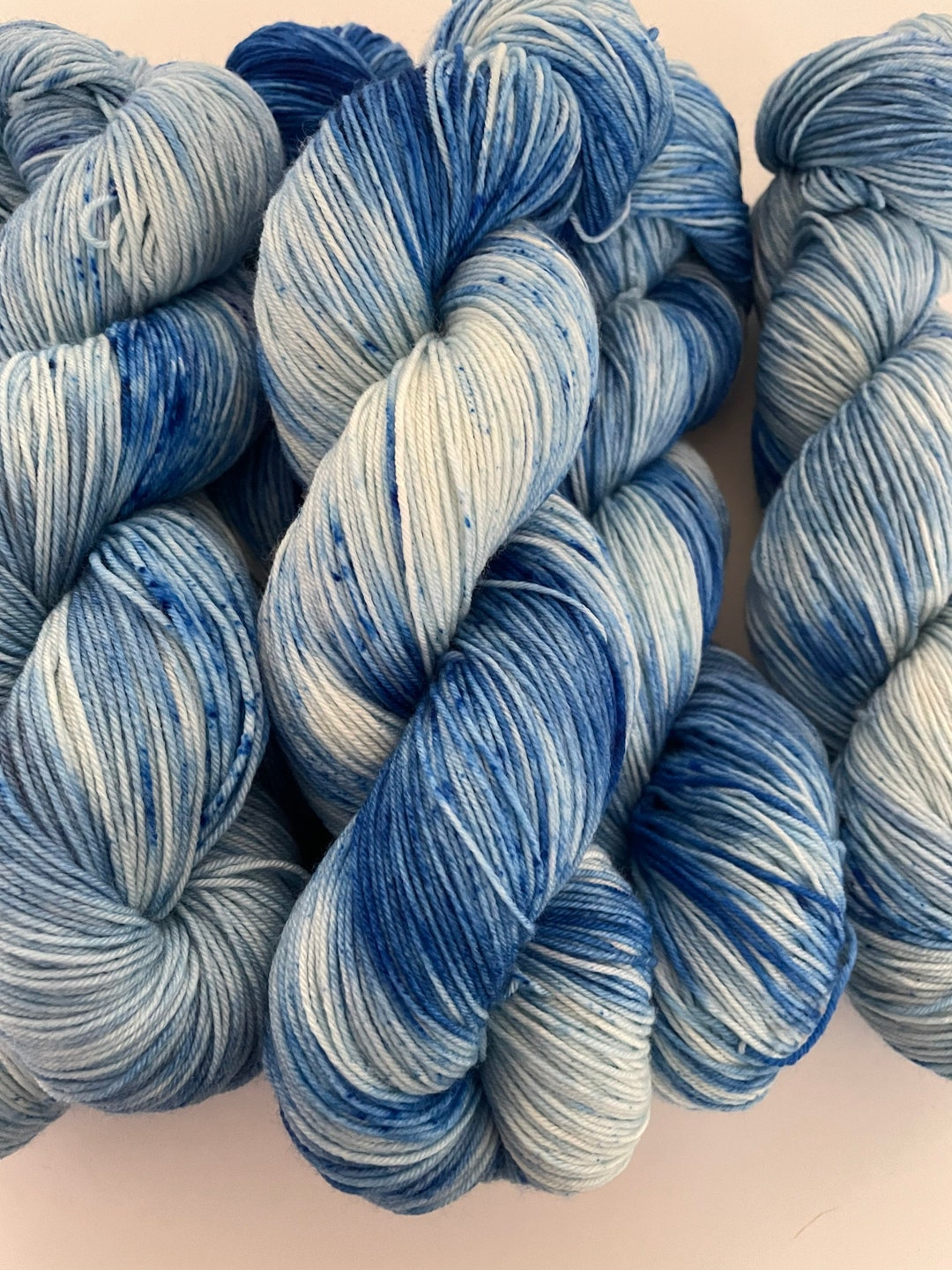 Team Spirit - Kentucky Collection- Hand Dyed Sock Yarn- Blue and White ...
