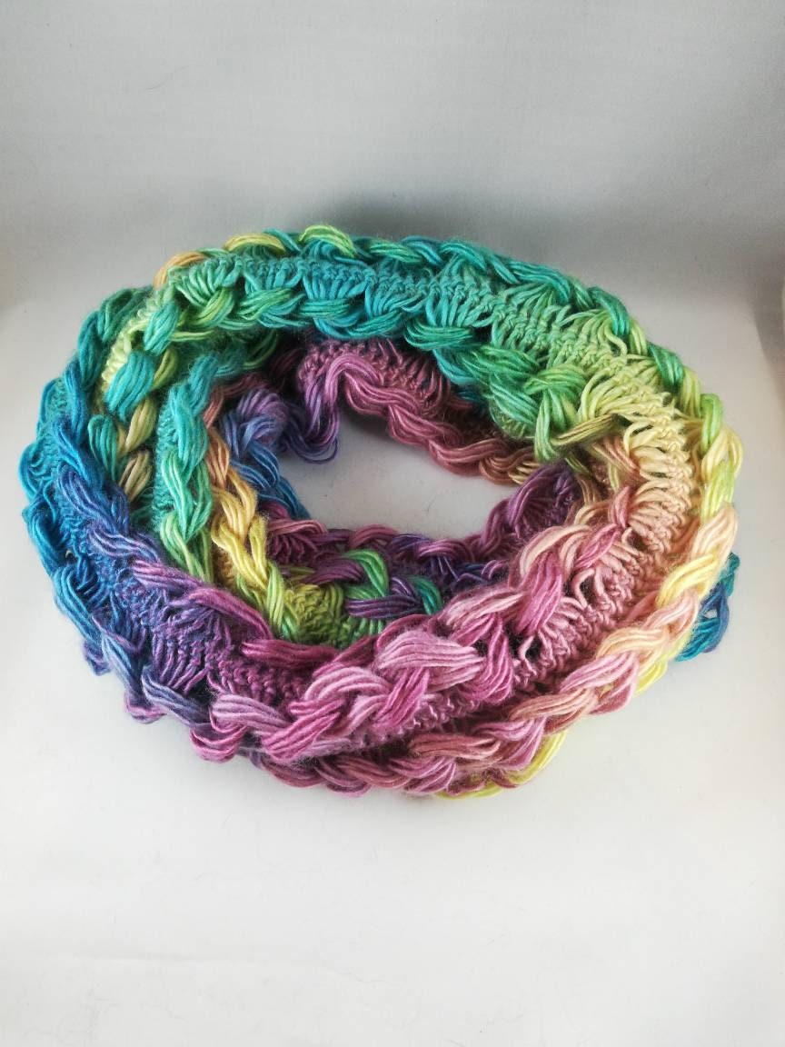 Hairpin lace infinity scarf store