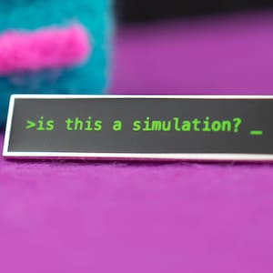 Is This a Simulation? Hard Enamel Lapel Pin - Etsy