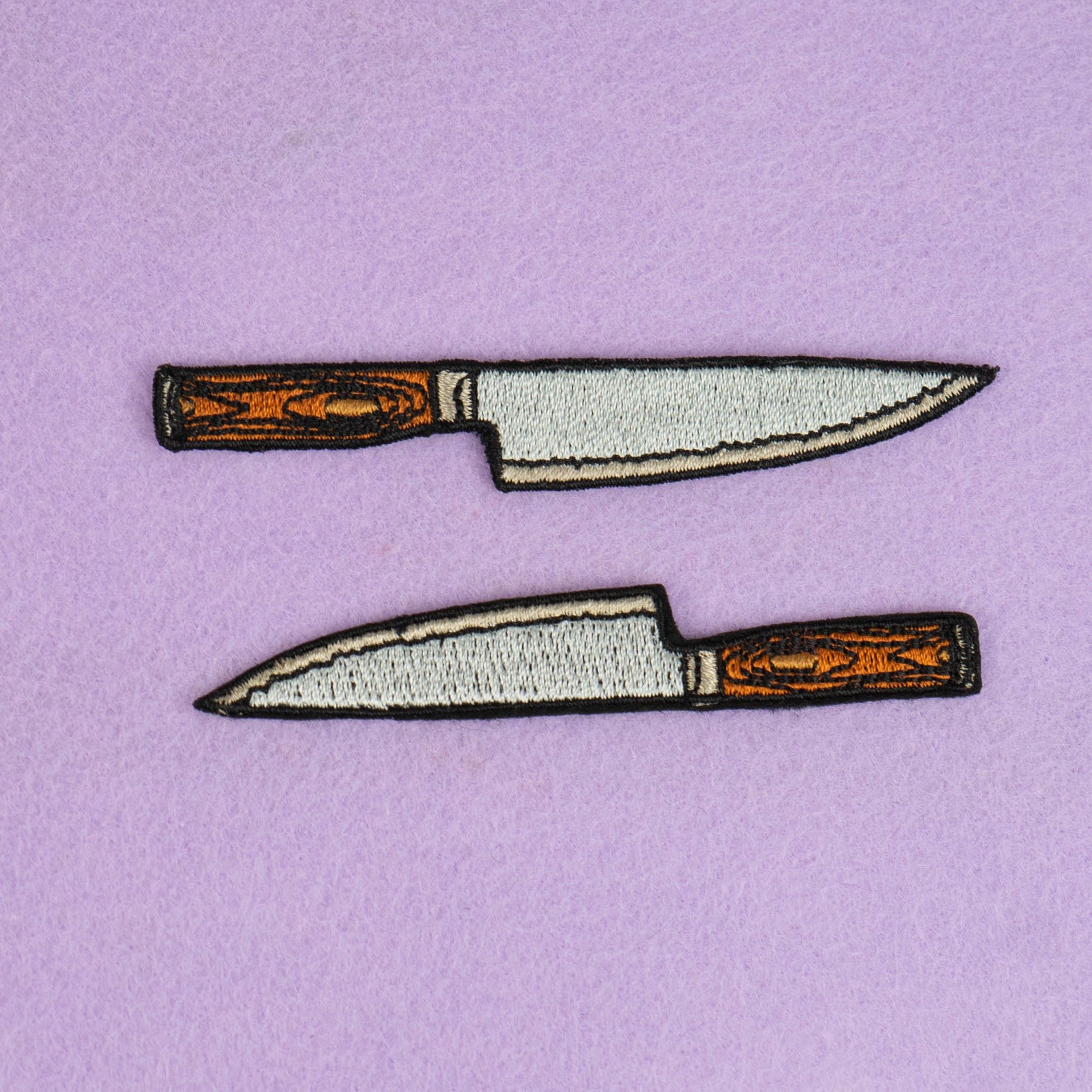 3.25 Chefs Knife Embroidered Iron-on Patch right - Etsy