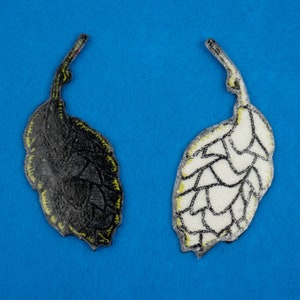 Beer Hops Mirror Image Embroidered Iron-on Patch Set - Etsy