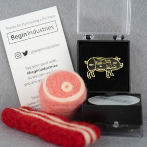 Pig Butcher Cuts Diagram Hard Enamel Lapel Pin - Etsy