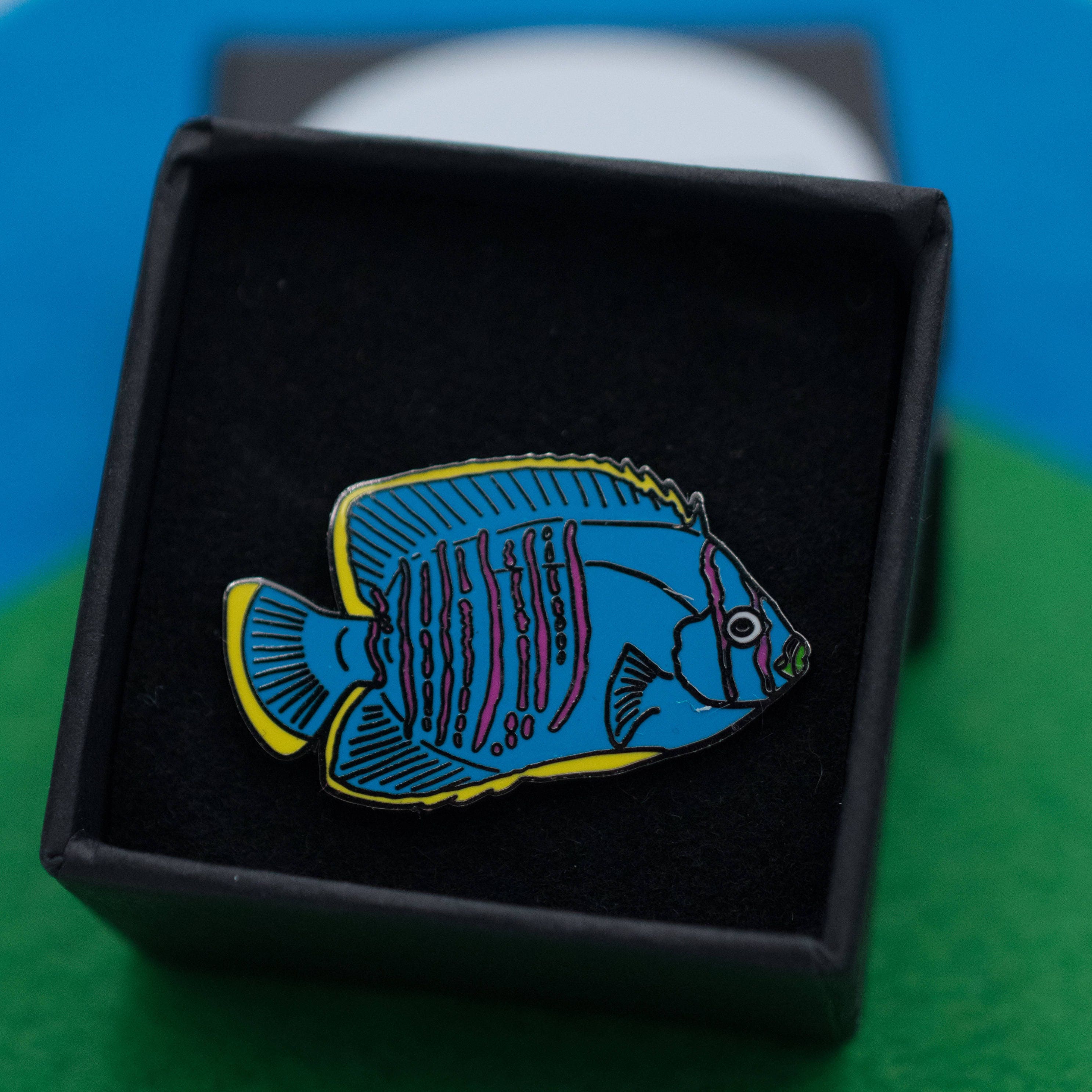 Neon Tropical Fish Hard Enamel Pin - Etsy Canada