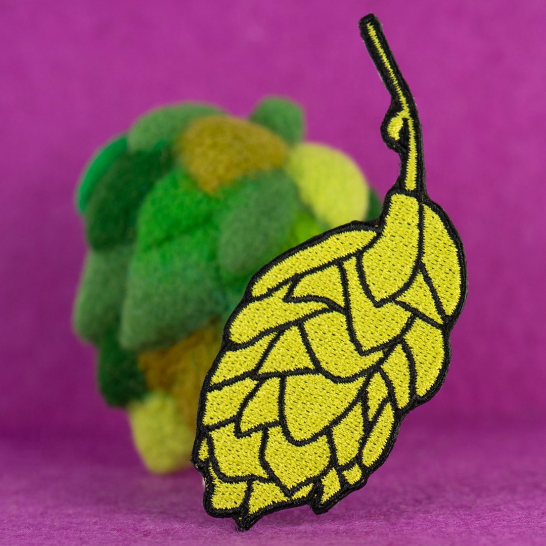 Beer Hops Embroidered Iron-on Patch - Etsy