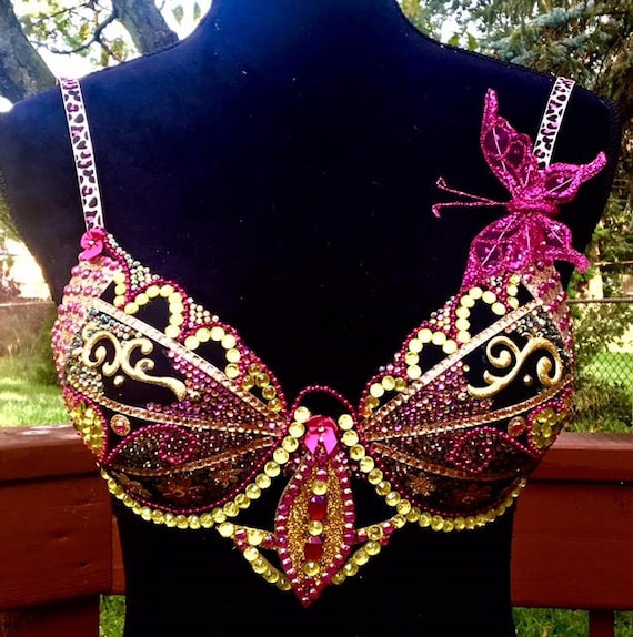Bejeweled Bra Butterfly Bra Princess Bra 34B Bling Bra | Etsy