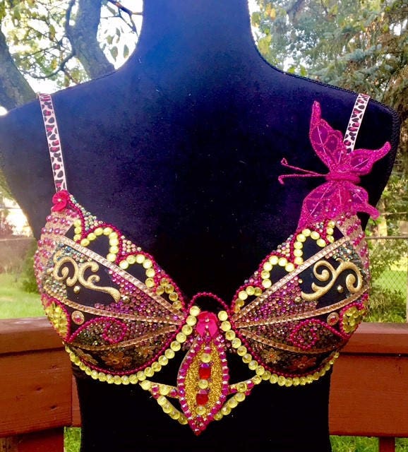Bejeweled Bra, Butterfly Bra, Princess Bra, 34B, Bling Bra, Swarovski ...