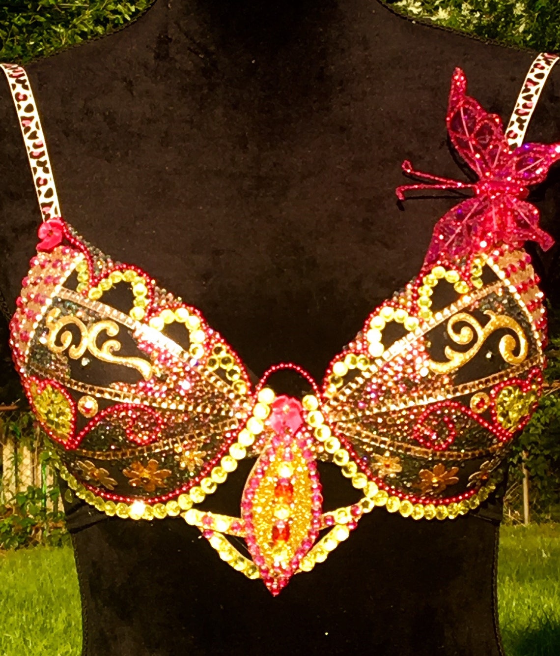 Bejeweled Bra Butterfly Bra Princess Bra 34B Bling Bra - Etsy