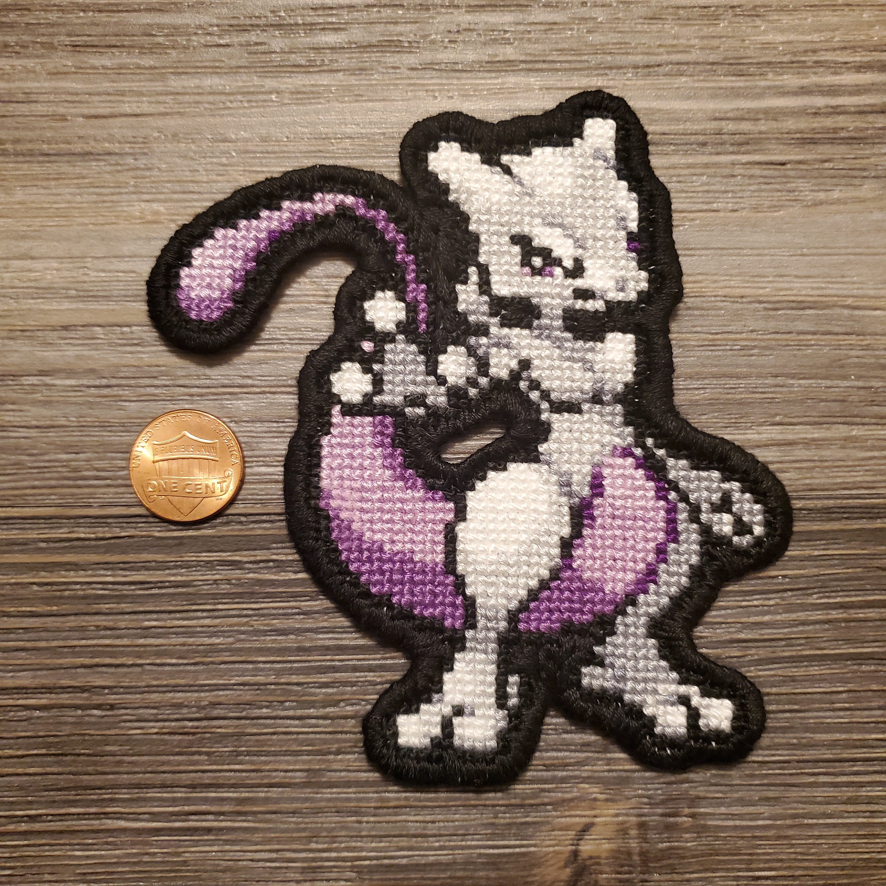Mewtwo Cross Stitch - Etsy