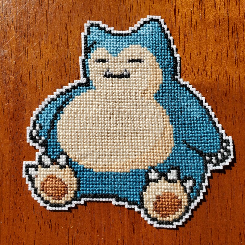 Munchlax and Snorlax Cross Stitch - Etsy