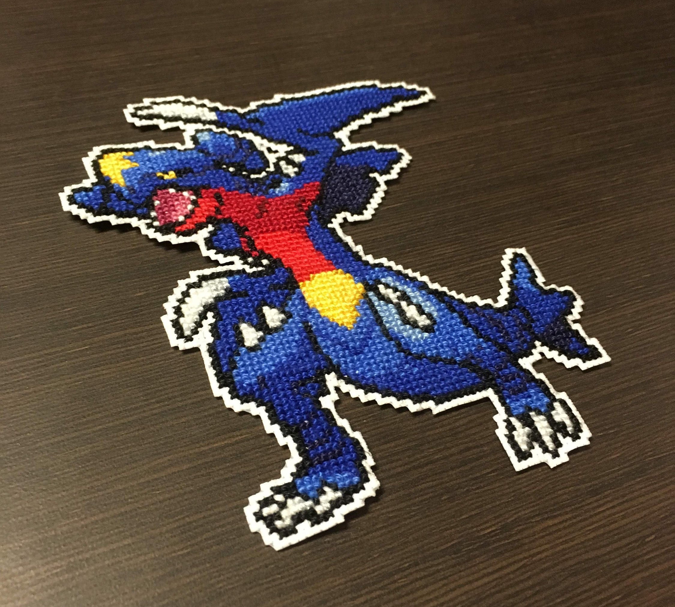 Garchomp Cross Stitch - Etsy