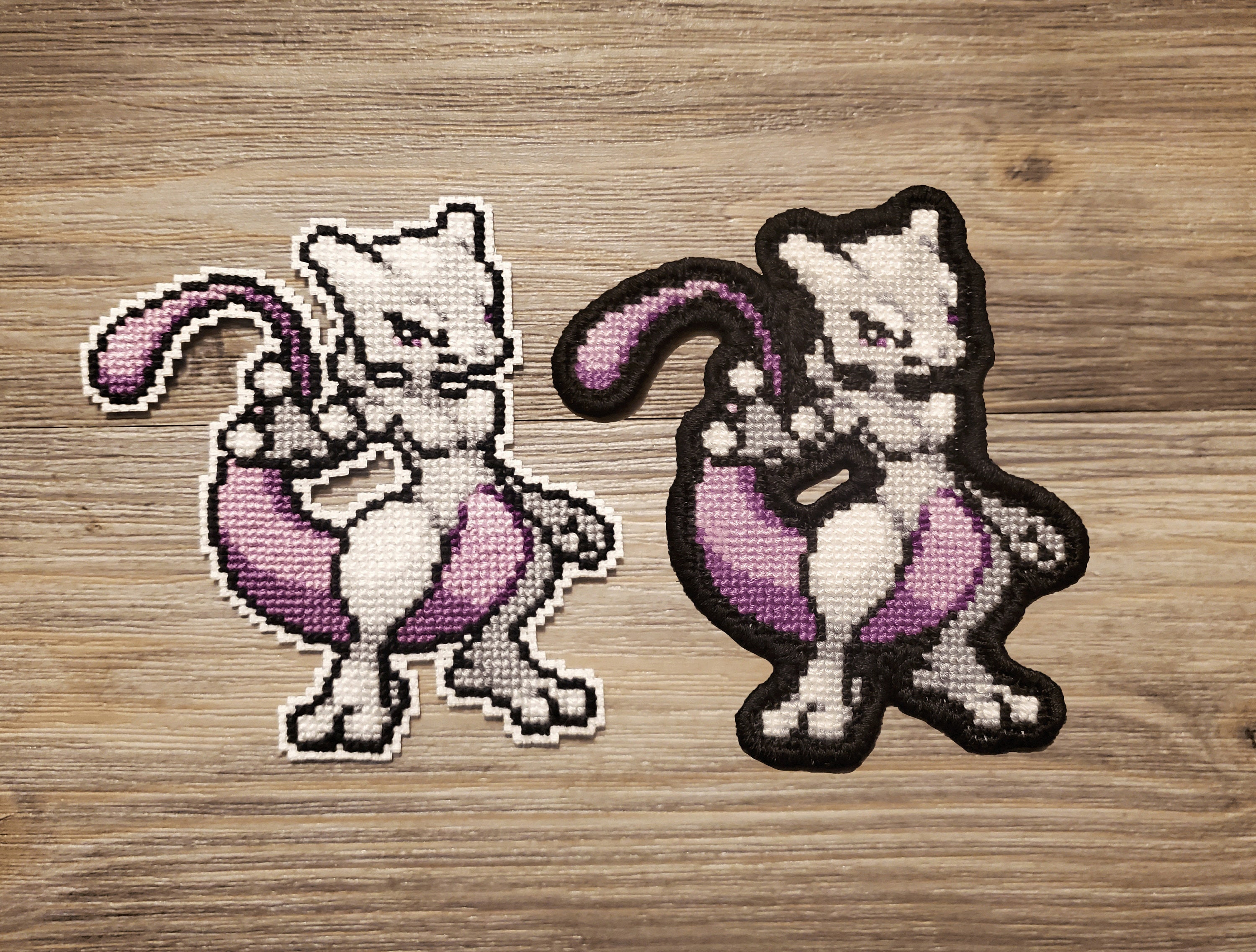 Mewtwo Cross Stitch - Etsy