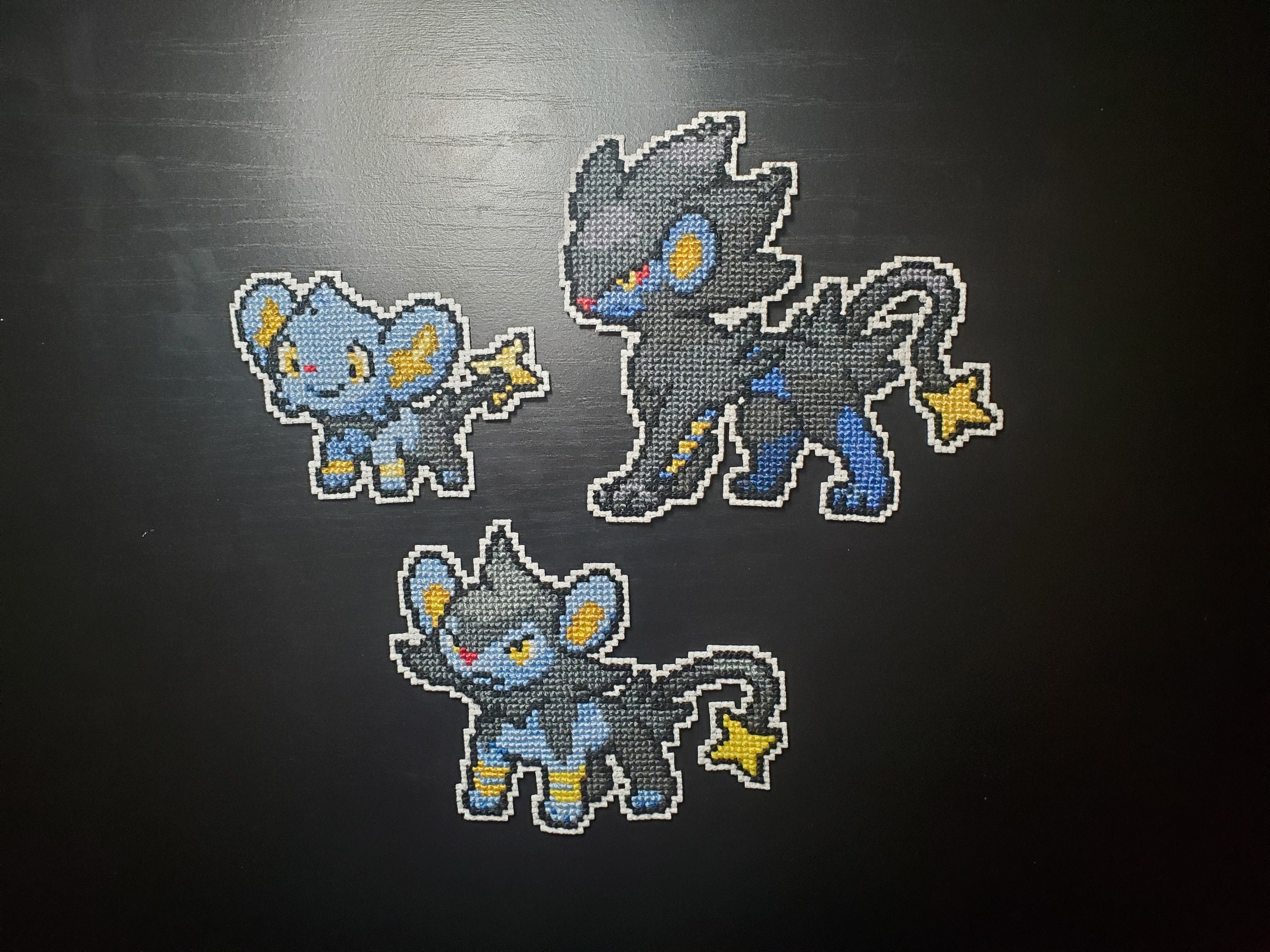 Shinx Luxio and Luxray Cross Stitch | Etsy