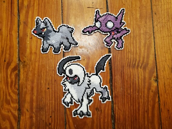 Hoenn Dark Type Pokemon Cross Stitch - Etsy