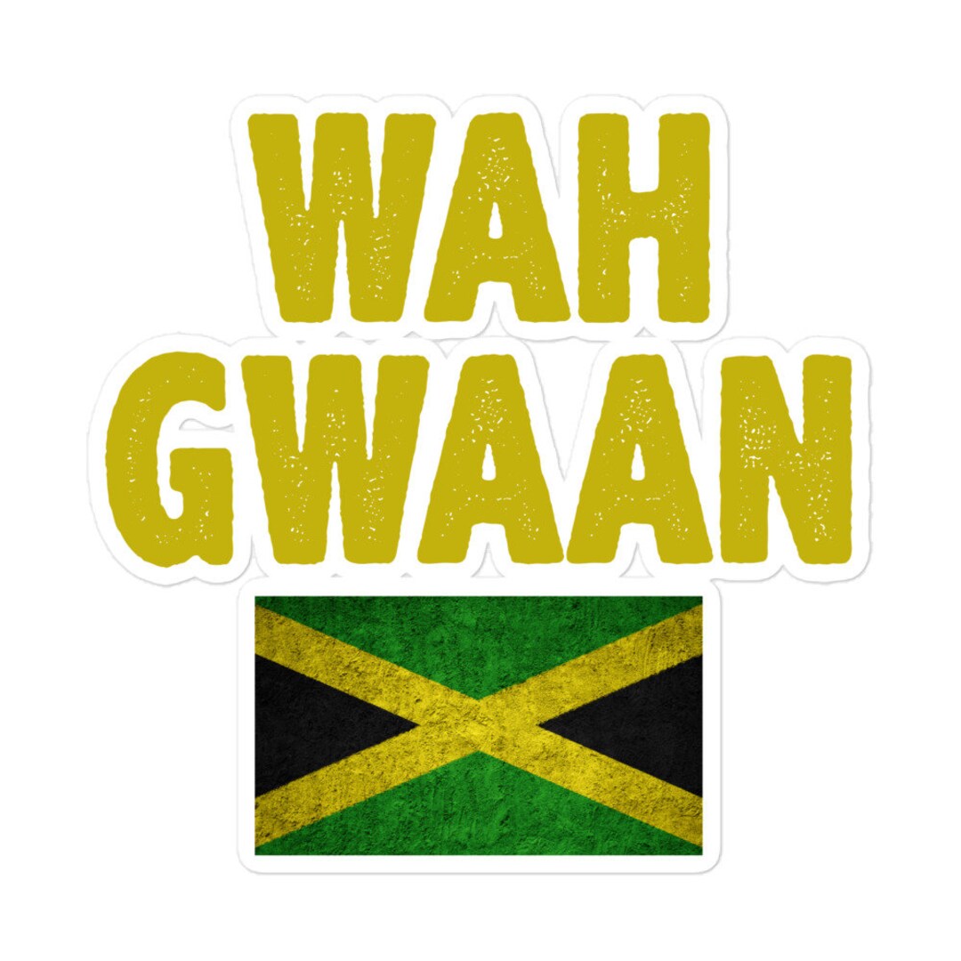 Jamaica Sticker, WAG WAN, Jamaican Flag Sticker - Etsy