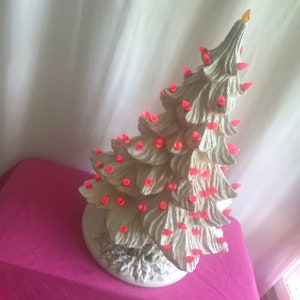 RARE 3 Tier Ceramic Tree Oh MUSICAL Christmas Tree. Three Piece Mold ...