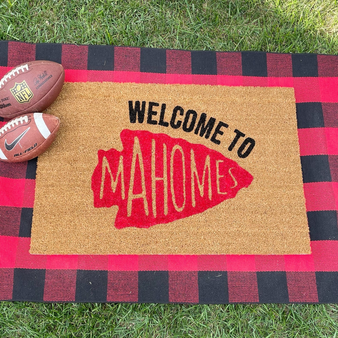 Welcome to Mahomes Kansas City Chiefs Doormat - Etsy