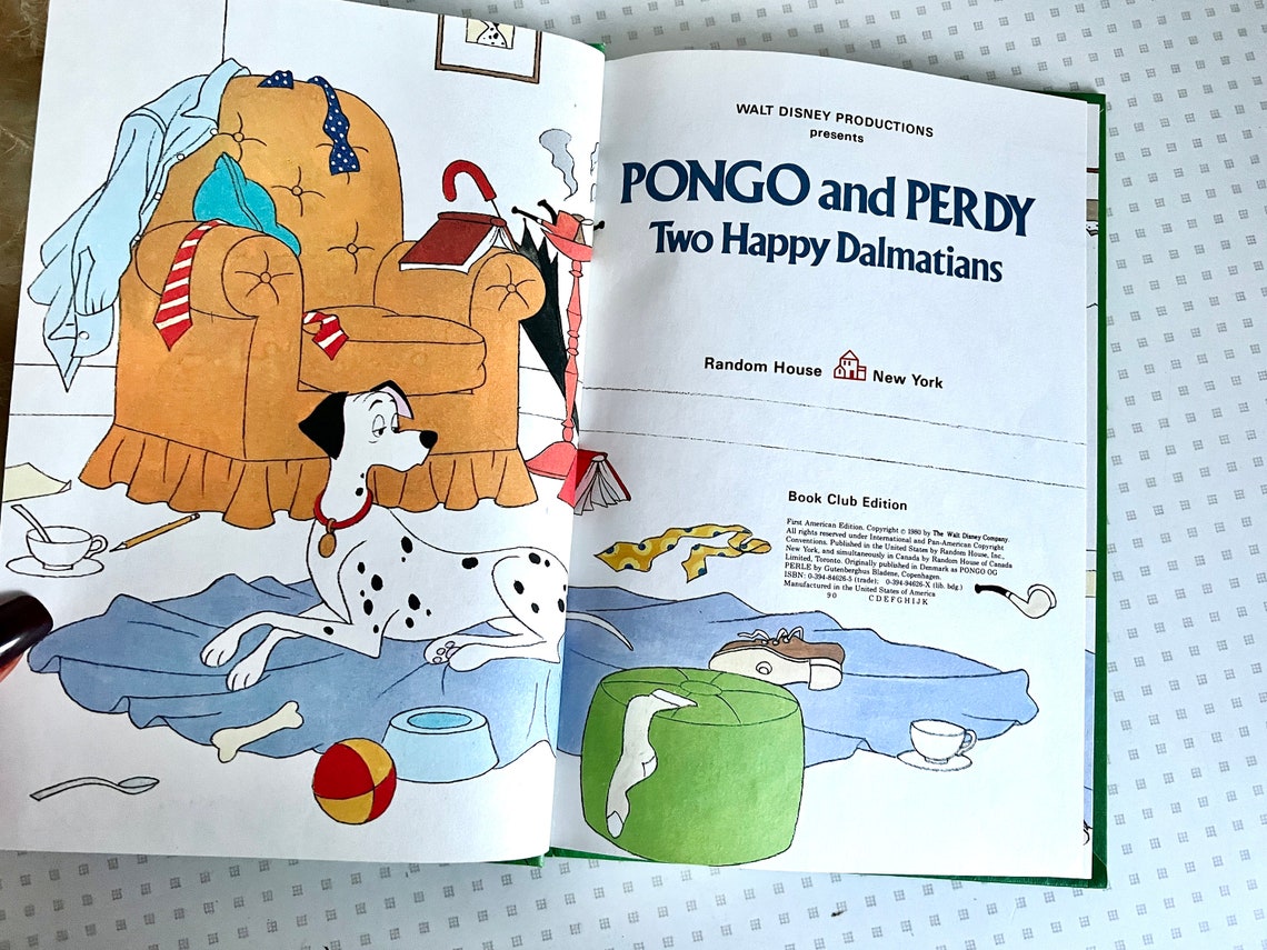 Vintage Walt Disney Pongo and Perdy 101 Dalmatians Book From - Etsy