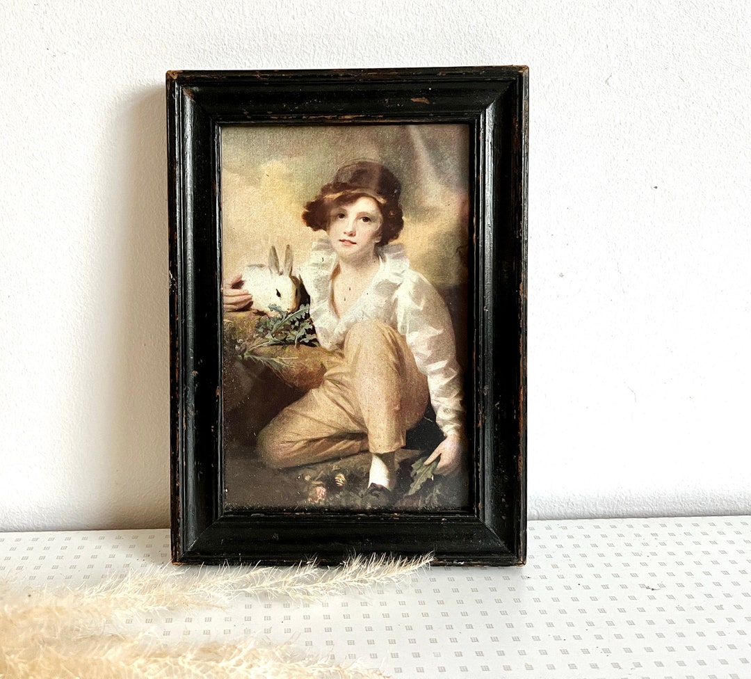 Vintage Framed Print of Boy With Rabbit by Henry Raeburn 1960s - Etsy