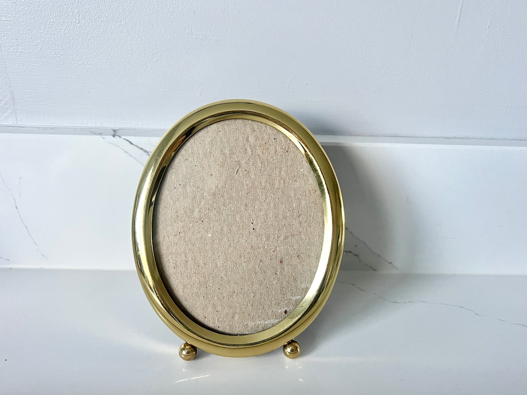 Vintage Oval Solid Brass Photo Frame From the 1970s - Etsy